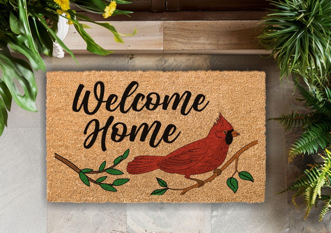 Red Cardinal, Cardinal Gift Doormat, Cardinal Front Door Decor ...