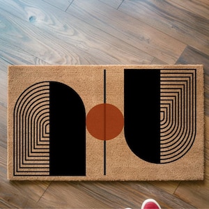 Mid Century Modern, Welcome Mat Mid Century Modern Art, Wedding Gift ...