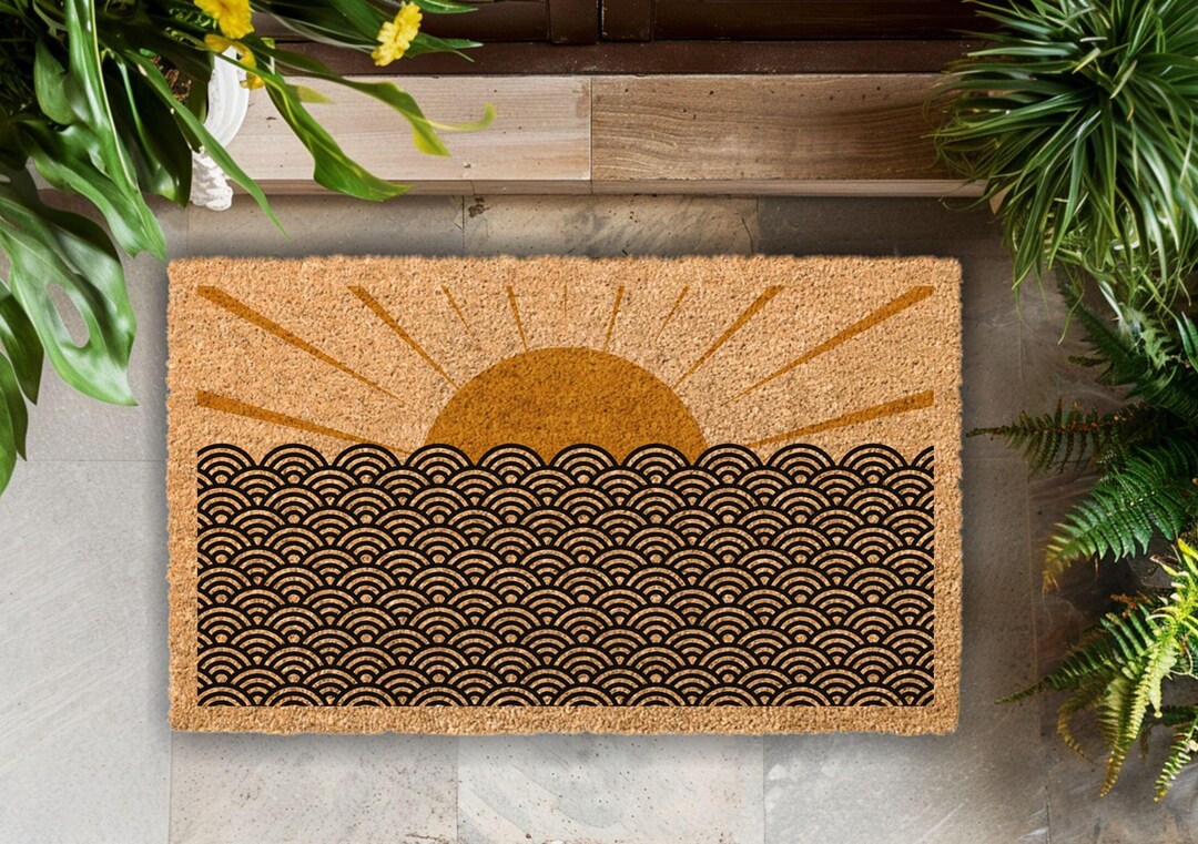 Doormat, Sun Welcome Mat, Housewarming Gift, Closing Gift, Entrance ...