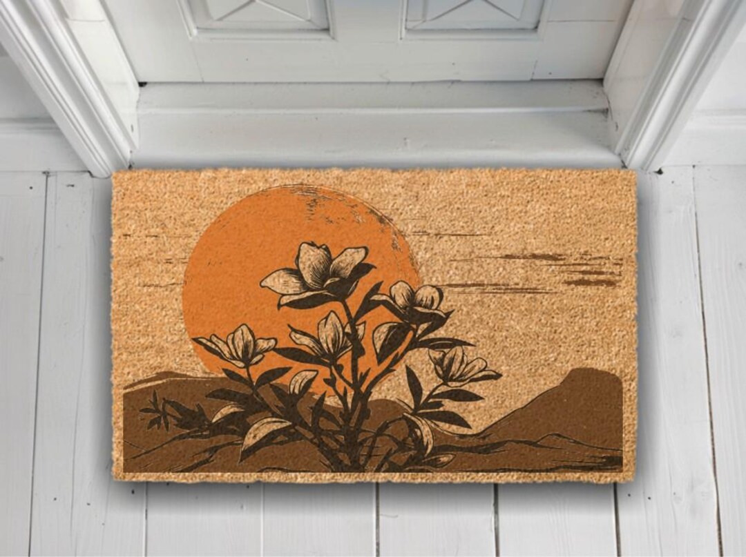 Abstract Art Decor, Abstract Doormat, Housewarming Rug Gift, Landscape ...