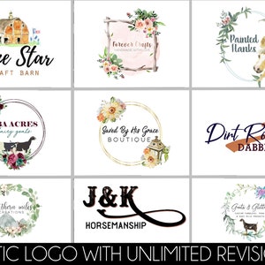 Rustic Logo Custom Branding Farm Ranch Homestead - Etsy