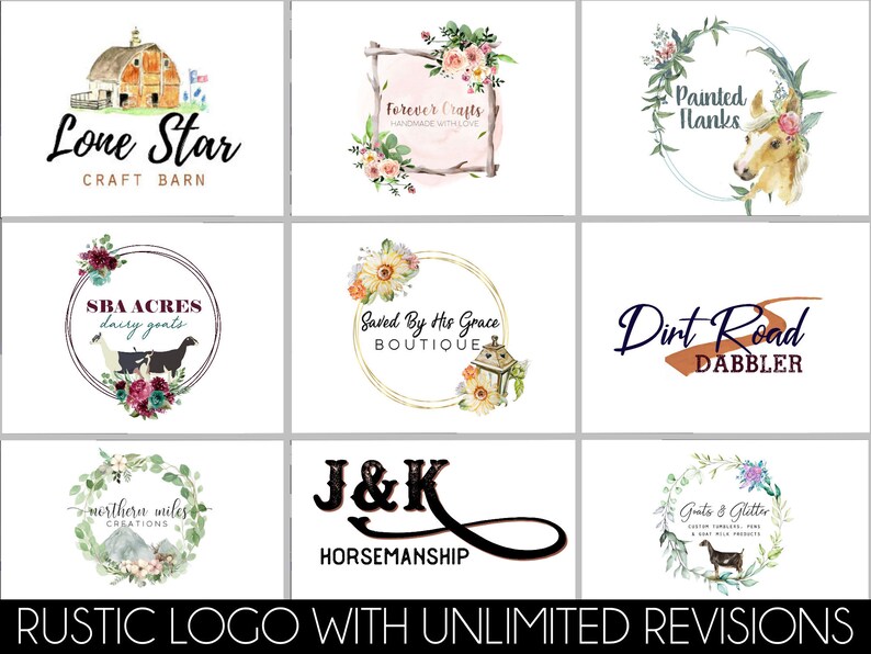 Rustic Logo Custom Branding Farm Ranch Homestead - Etsy