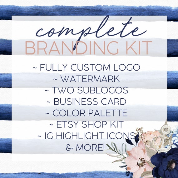 Complete Branding Kit Digital & Printable Designs for Etsy - Etsy