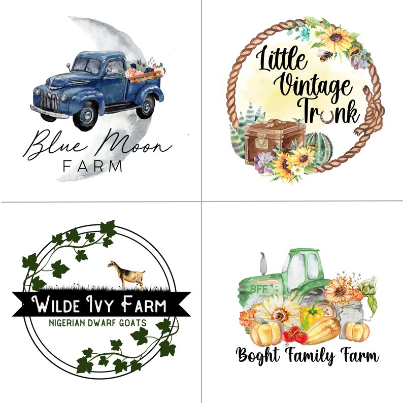 Rustic Logo Custom Branding Farm Ranch Homestead - Etsy