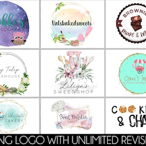 Logo Design Custom Branding Bakery Business Logo Small - Etsy