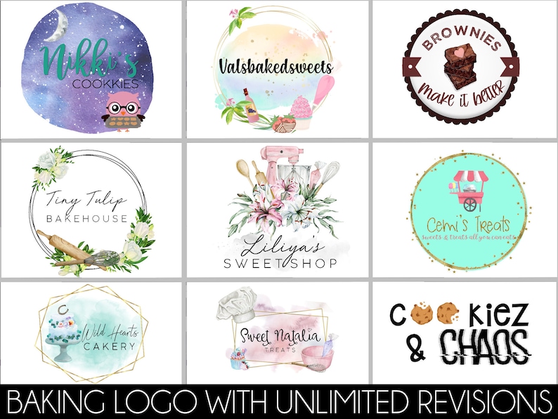 Logo Design Custom Branding Bakery Business Logo Small - Etsy