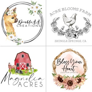 Rustic Logo, Custom Branding - Farm, Ranch, Homestead, Farmhouse, Barn ...