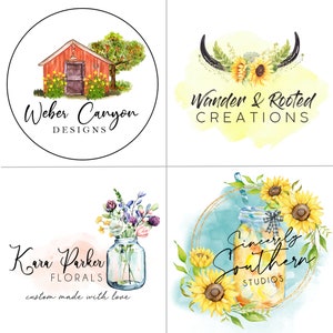 Rustic Logo, Custom Branding - Farm, Ranch, Homestead, Farmhouse, Barn ...