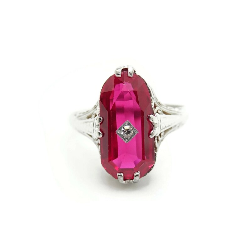 Ruby Filigree Ring - Etsy