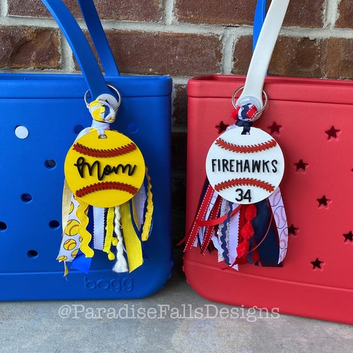 Bag Tags Softball or Baseball Personalized Your Colors | Etsy