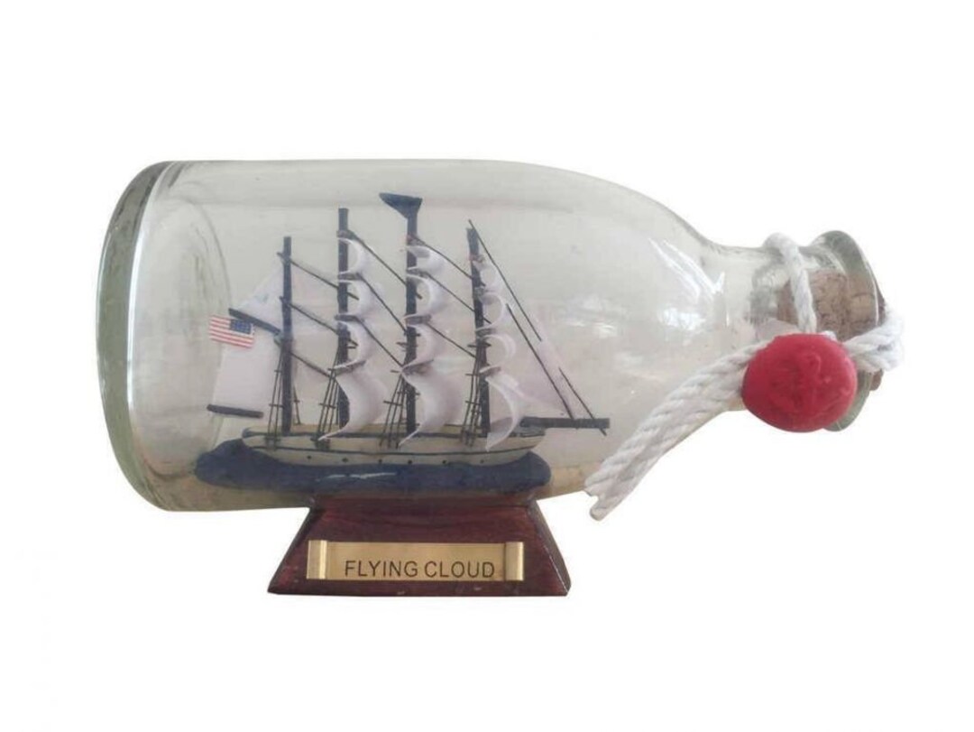 Flying Cloud Model Ship in a Glass Bottle 5 - Etsy