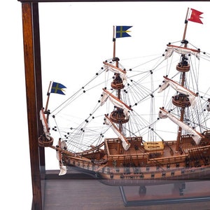 Display Case for Midsize Tall Ship Classic Brown - Etsy