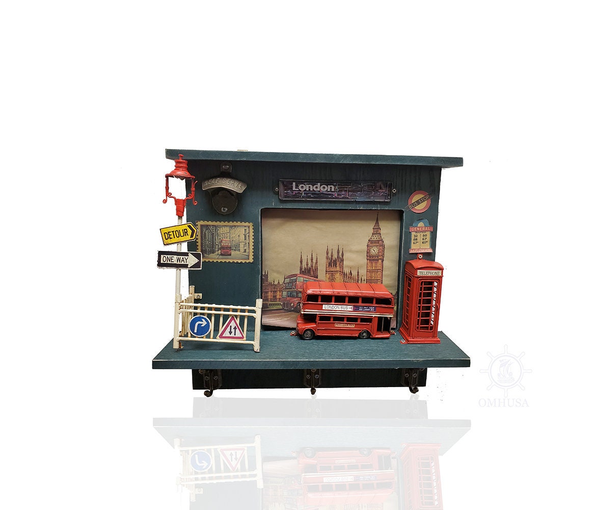 Vintage Double Decker London Bus Shadow Box - Etsy