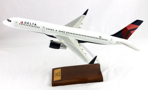 B-757 Delta Airlines Painted Aviation Model Custom Made for | Etsy