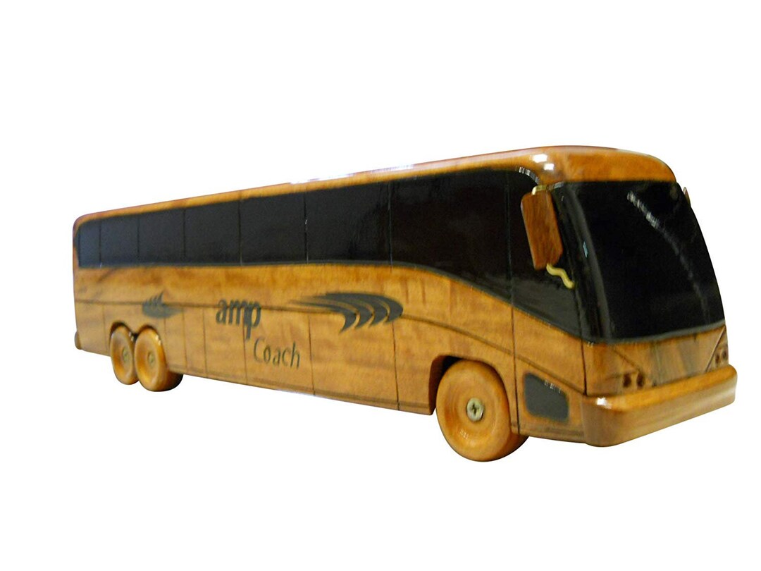 Motorcoach Mahogany Wood Desktop Bus Model - Etsy