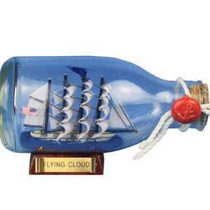 Flying Cloud Model Ship in a Glass Bottle 5 - Etsy