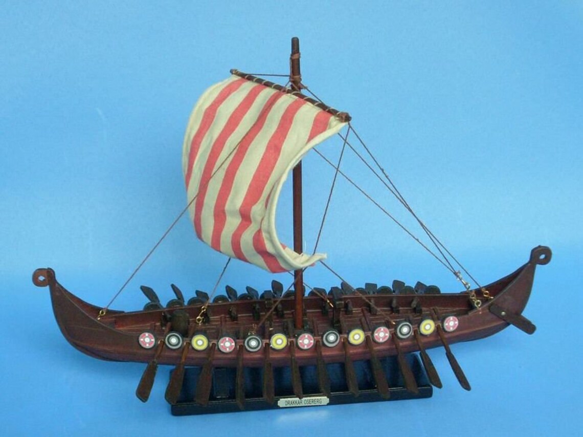 Wooden Viking Drakkar Model Boat 14 - Etsy