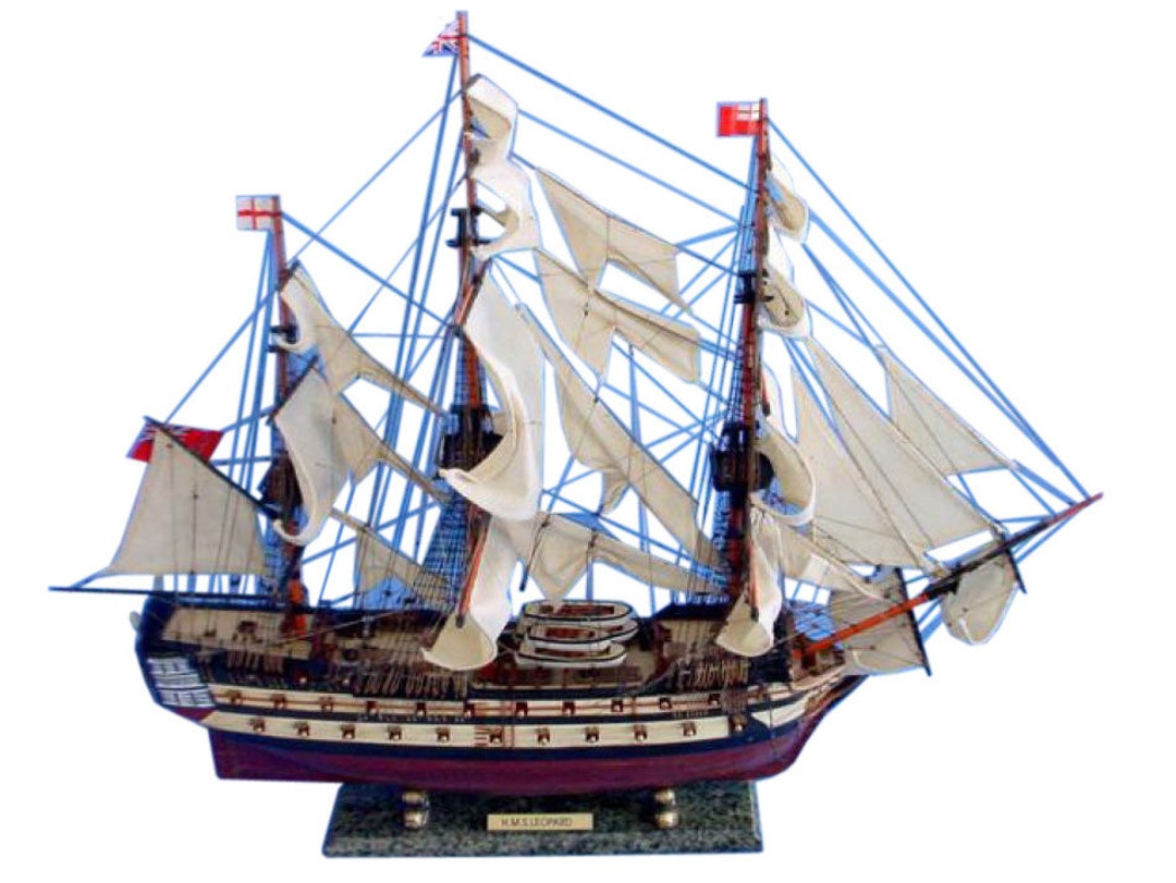 HMS Leopard Tall Model Ship 36 - Etsy