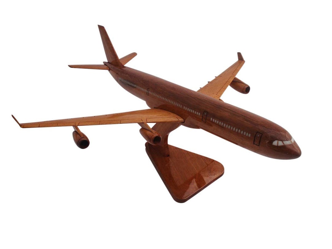 Airbus A340 Mahogany Wood Desktop Airplane Model - Etsy
