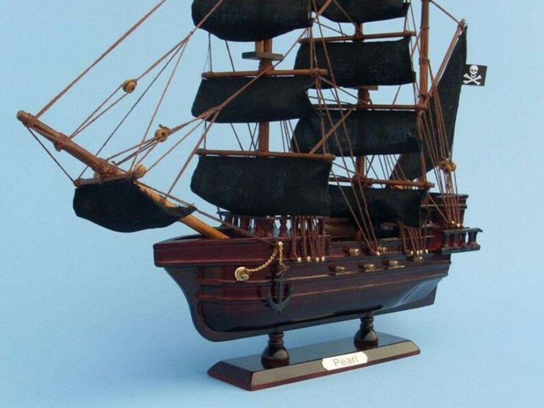 Wooden Edward England's Pearl Model Pirate Ship 14 - Etsy