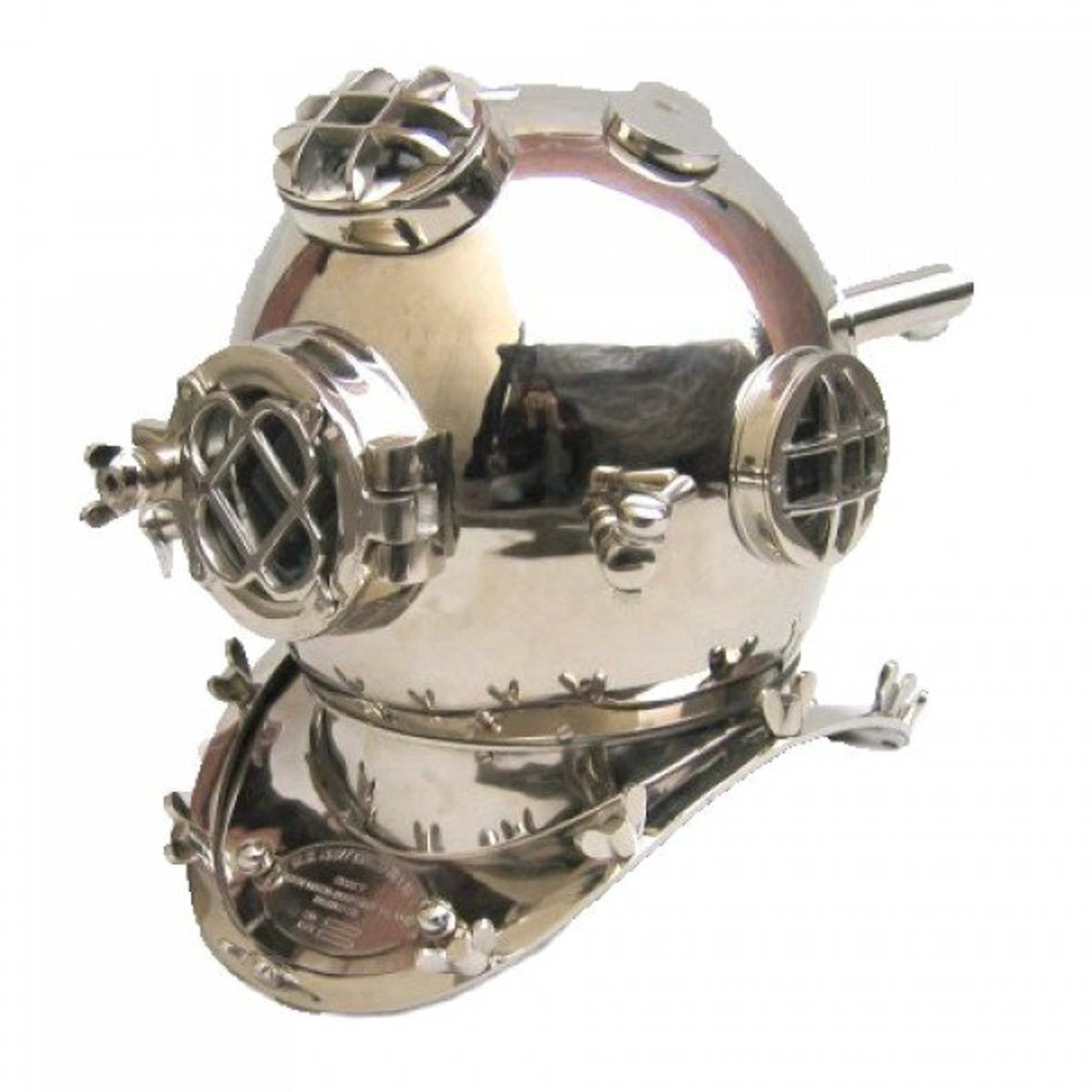 Pure Brass Single Ring Diving Helmet Scuba Nautical Mark V - Etsy