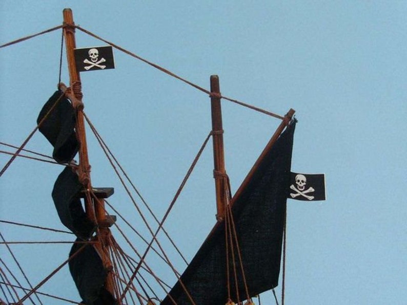 Wooden Edward England's Pearl Model Pirate Ship 14 - Etsy