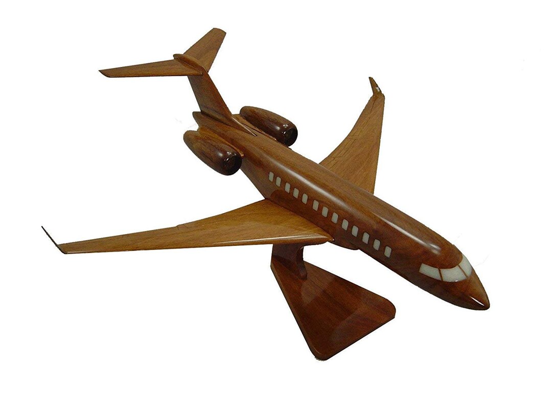 Global Express Mahogany Wood Desktop Airplane Model - Etsy