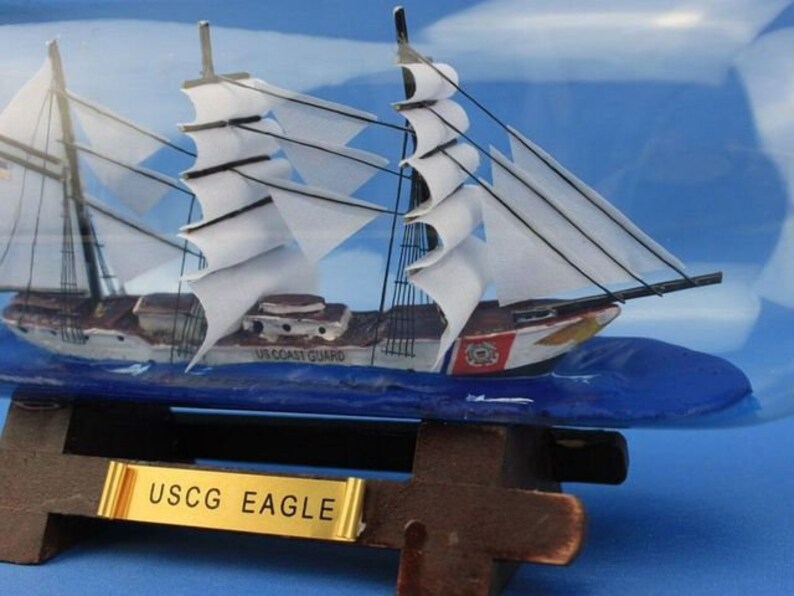 United States Coast Guard USCG Eagle Model Ship in A Glass | Etsy