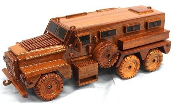 MRAP Bison Mahogany Wood Desktop Trucks Model - Etsy