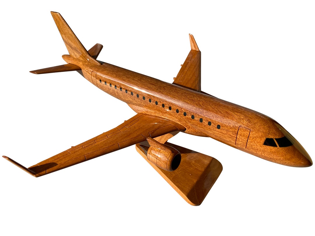 ERJ175 Mahogany Wood Desktop Airplane Model - Etsy