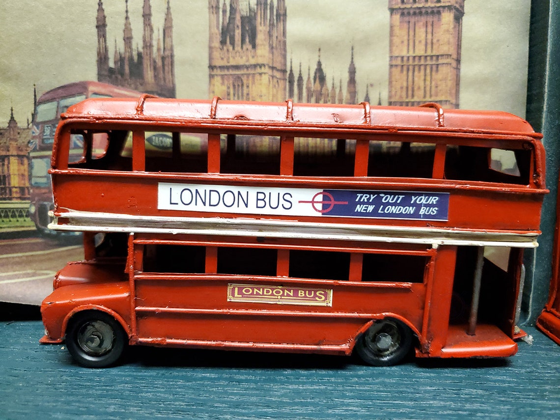 Vintage Double Decker London Bus Shadow Box - Etsy