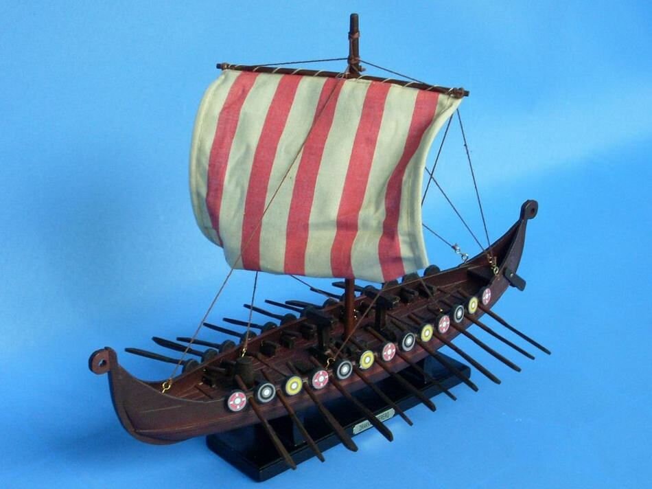 Wooden Viking Drakkar Model Boat 14 - Etsy