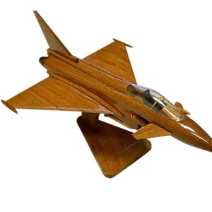EF2000 Mahogany Wood Desktop Airplane Model - Etsy