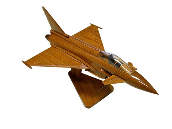 EF2000 Mahogany Wood Desktop Airplane Model - Etsy