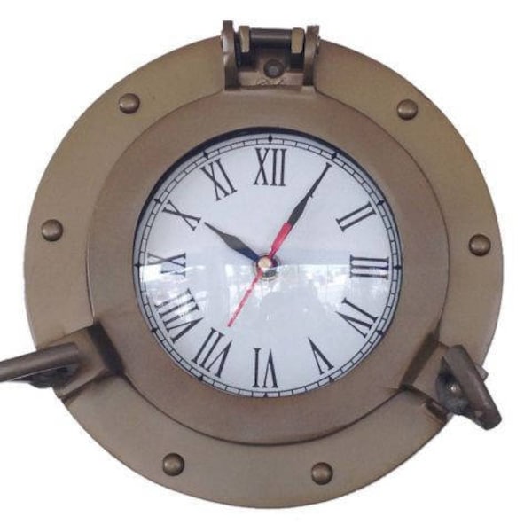 Antique Brass Ships Clock - Etsy