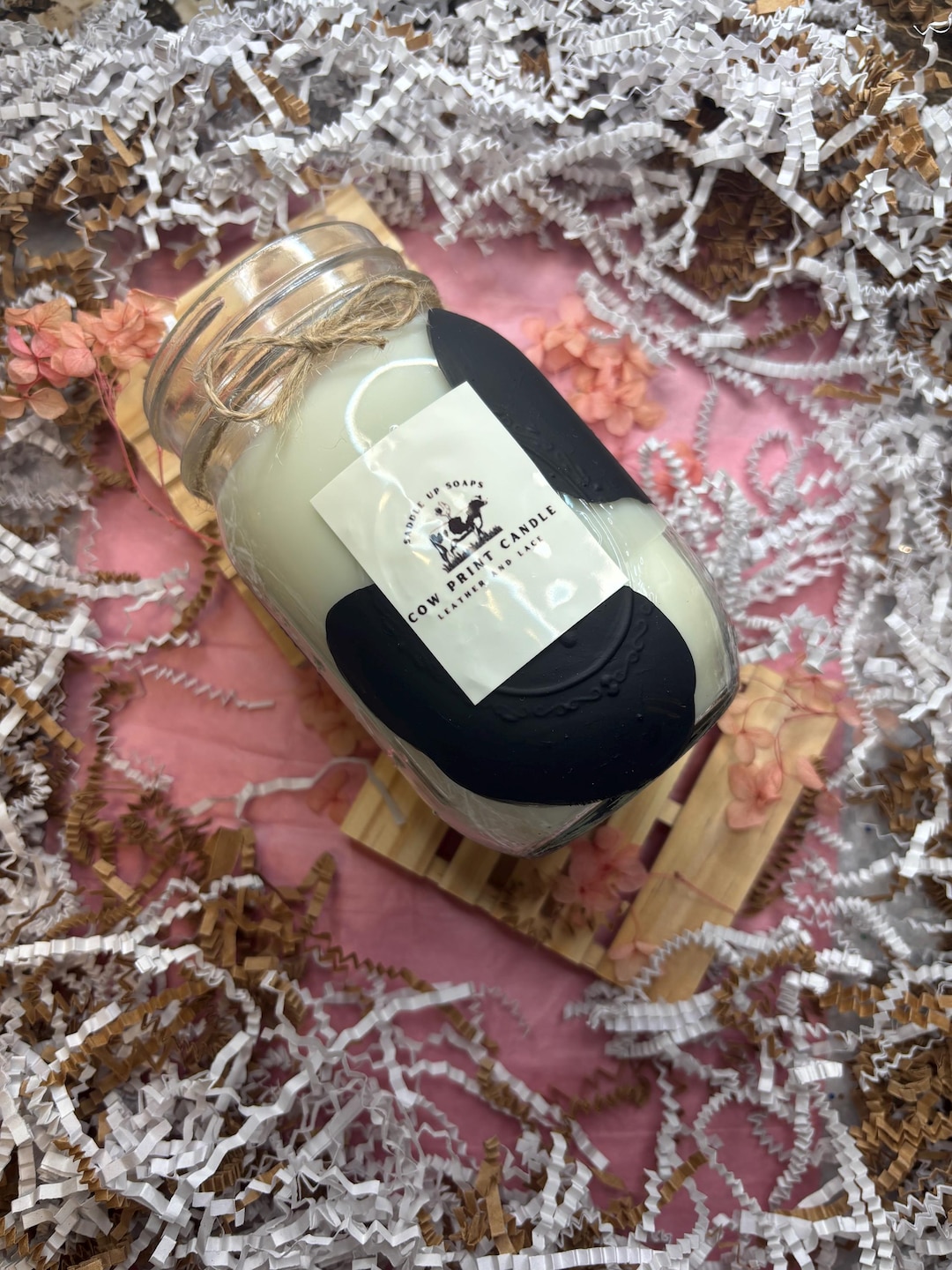 Cow Print Candle - Etsy