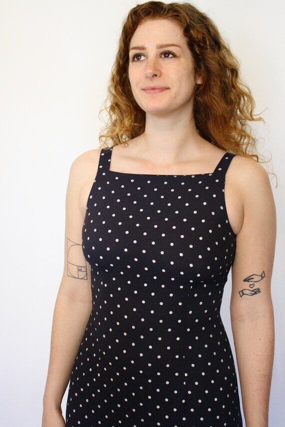 1980s Vintage Helene Blake Polka Dot Midi-Dress - Gem