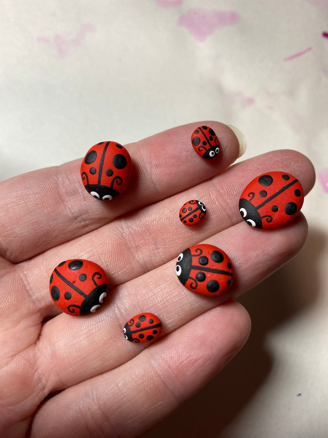 Super Tiny Ladybugs Hand Painted - Etsy