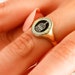 Custom 14K Gold Signet Ring, Personalized College Class Ring,university ...