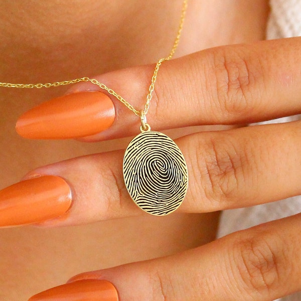 Fingerprint Necklace - Etsy