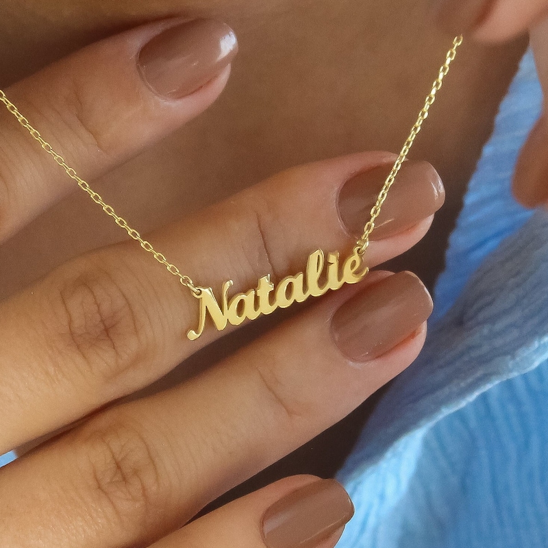 Gold Name Necklace - Etsy