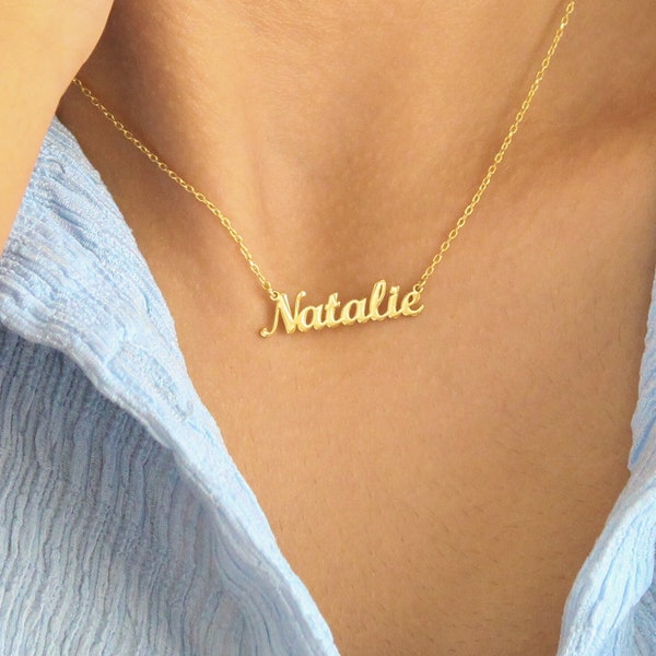 Gold Name Necklace - Etsy