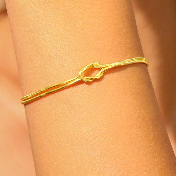 Gold Knot Bracelet - Etsy