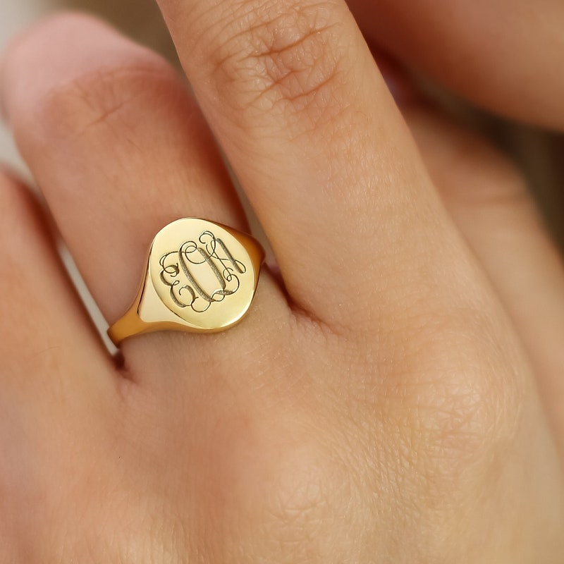 Monogram Ring - Etsy
