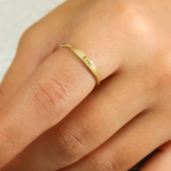Name Ring Gold - Etsy