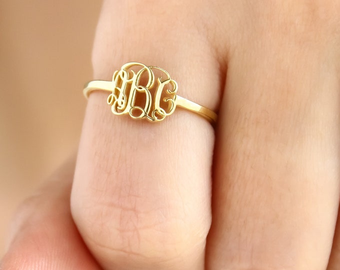 Sale Estate 10k Yellow Gold Monogram Cursive M Capital Heart Initial Midi Victorian Antique ...