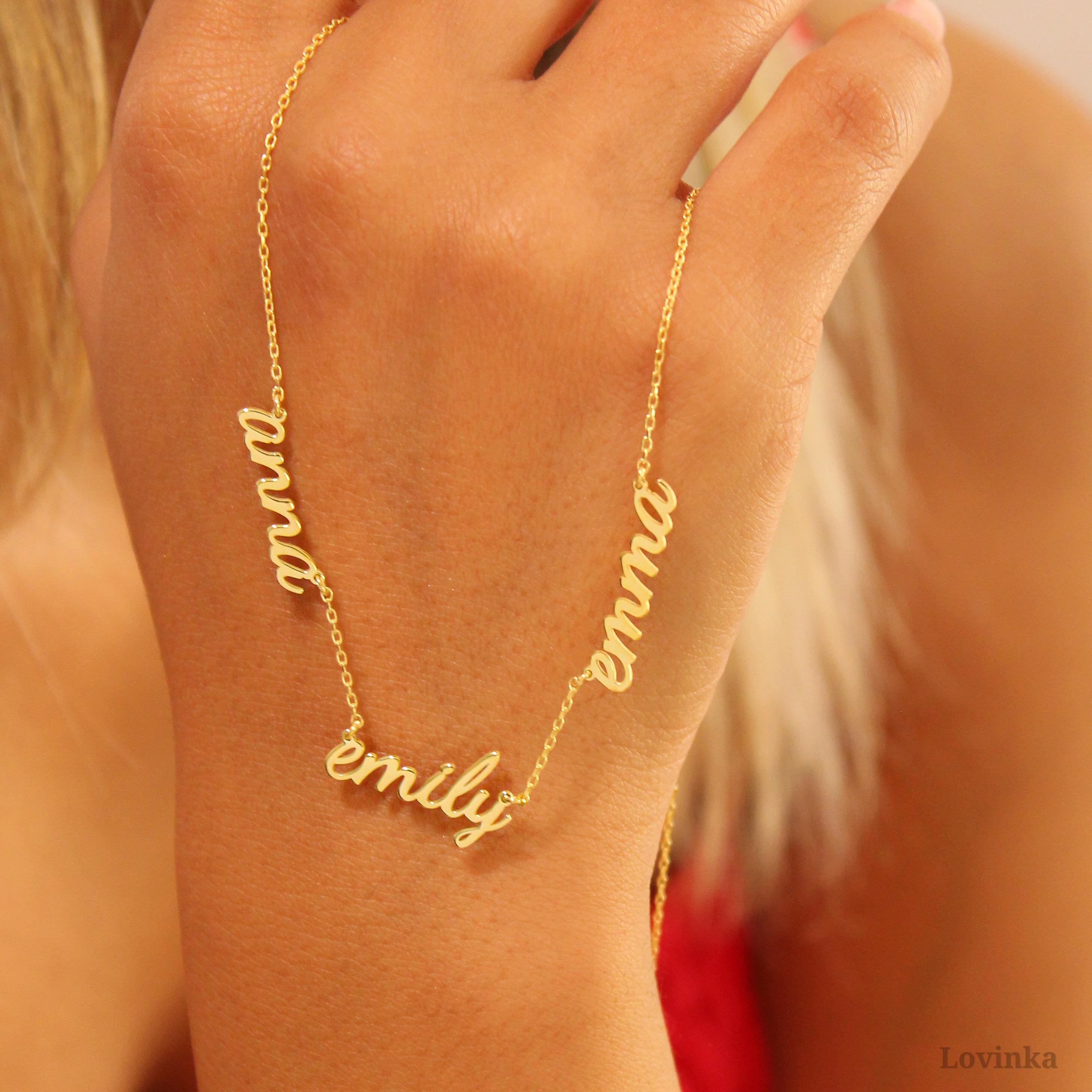 Multiple Names Necklace,custom Name Jewelry,personalized Gift for Mom ...