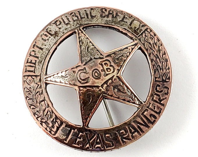 Antique Texas Rangers Coin Back Badge Cinco Pesos Mexico Coin - Etsy