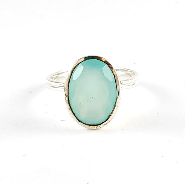Aqua Chalcedony Ring - Etsy