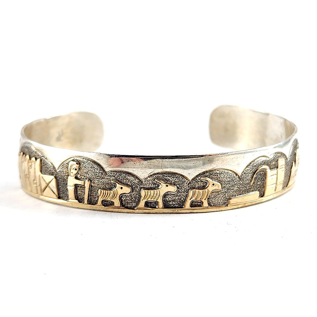 Vintage Rita and Richard Begay Navajo Sterling Silver and Gold Fill ...